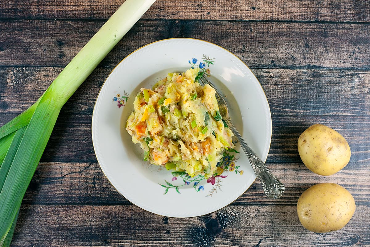 Prei stamppot met wortelen - makkelijk en snelle maaltijd