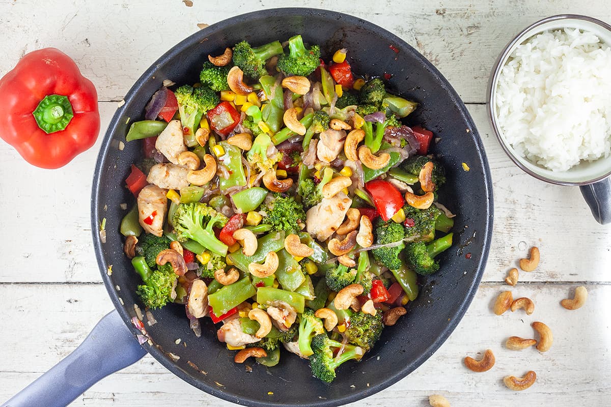 Roerbak met kip en broccoli