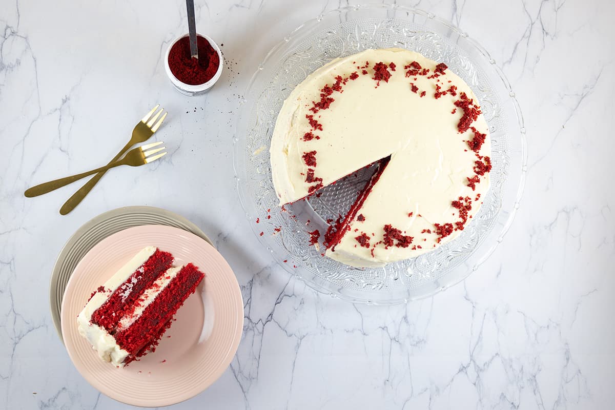 Red velvet taart