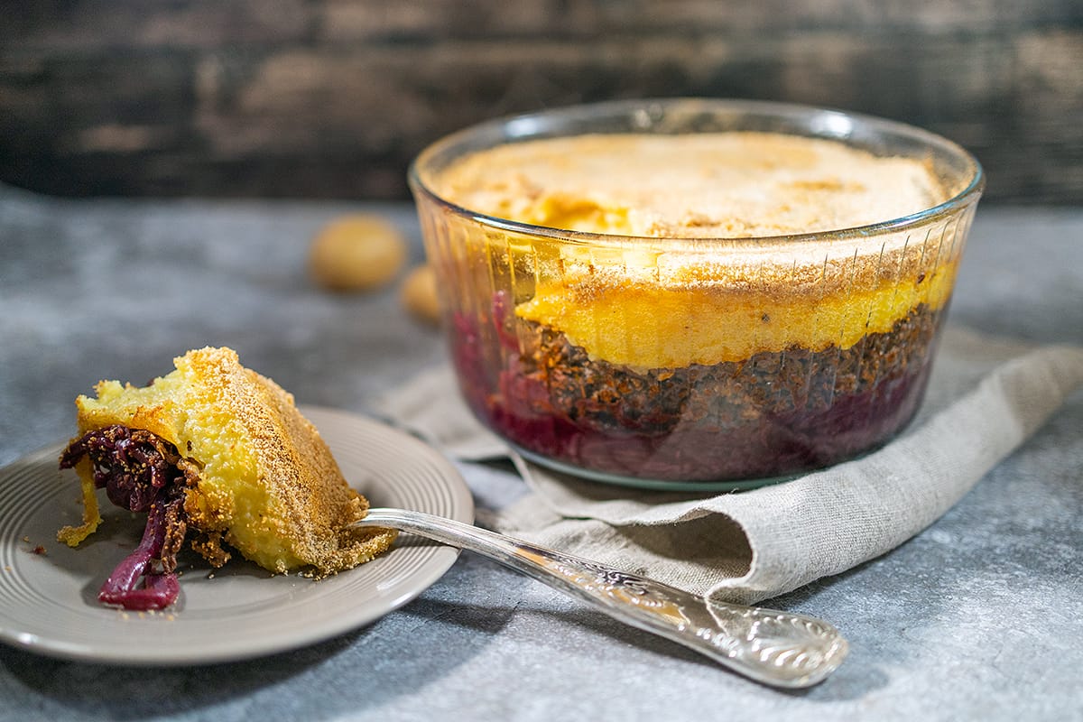 Rode kool ovenschotel met gehakt