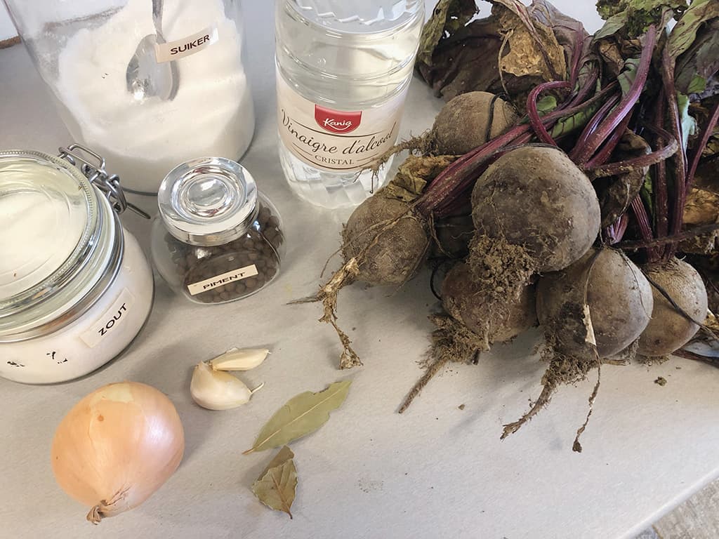 Ingemaakte rode bieten